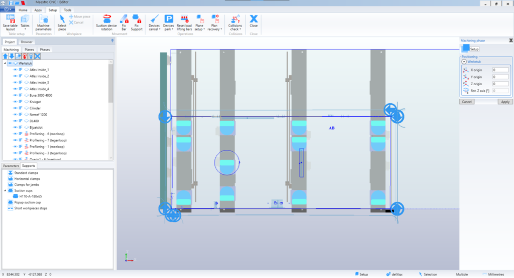 Werktafel voorstel in SCM Maestro software | Proliner naar CNC